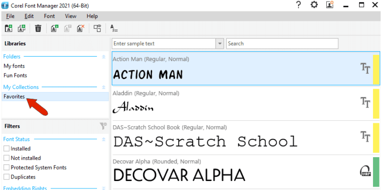 How to import a font database - Corel Discovery Center