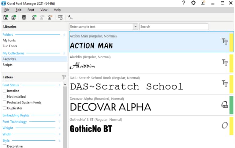 How to import a font database - Corel Discovery Center