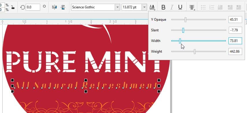 Working with variable fonts - Corel Discovery Center