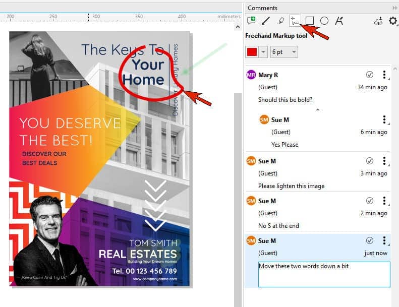 Working with comments and annotations in CorelDRAW - Corel Discovery Center