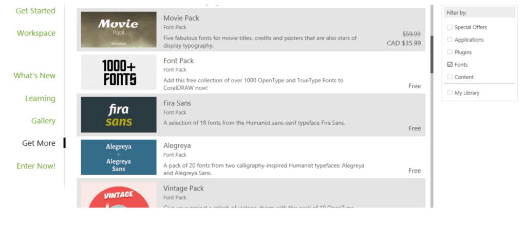 Using the Font Manager - Corel Discovery Center