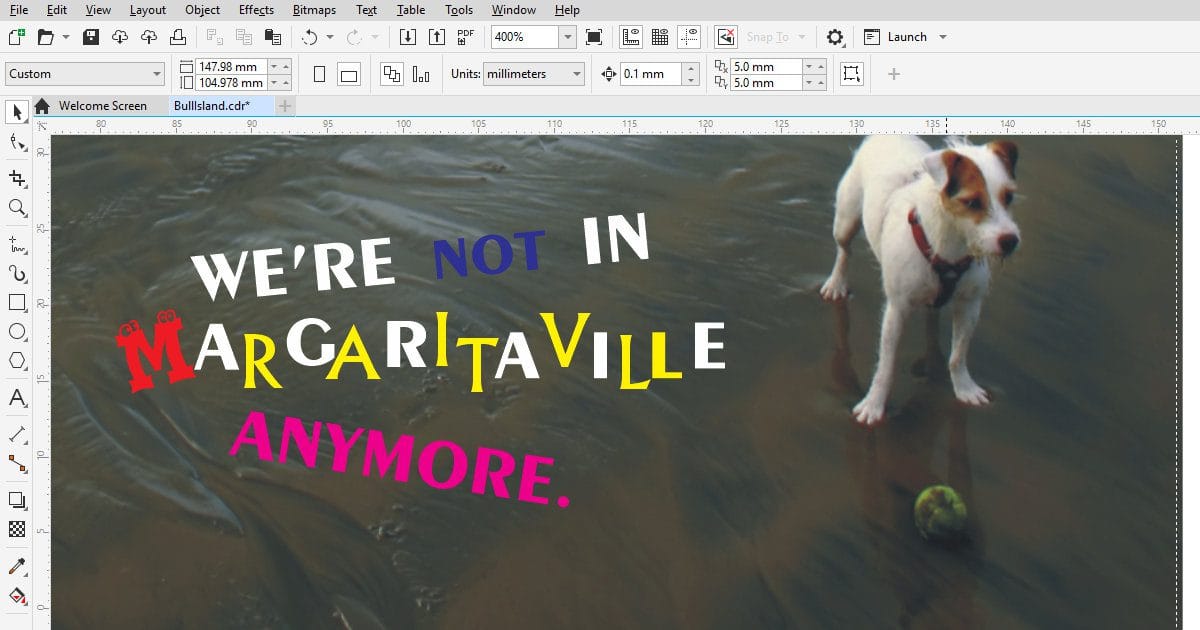 Reshaping and manipulating text with the Shape tool - Corel Discovery ...