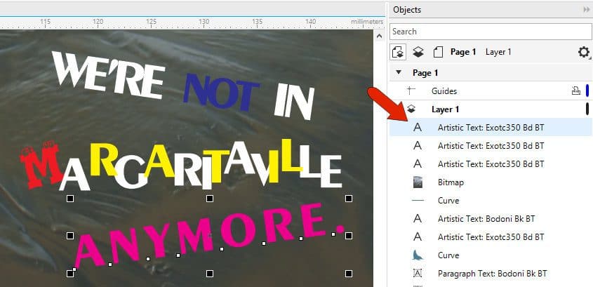 Reshaping and manipulating text with the Shape tool - Corel Discovery ...