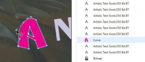 Reshaping and manipulating text with the Shape tool - Corel Discovery ...