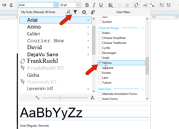 Languages and special characters - Corel Discovery Center