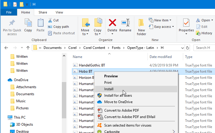 CorelDRAW Font Management Tips - Corel Discovery Center