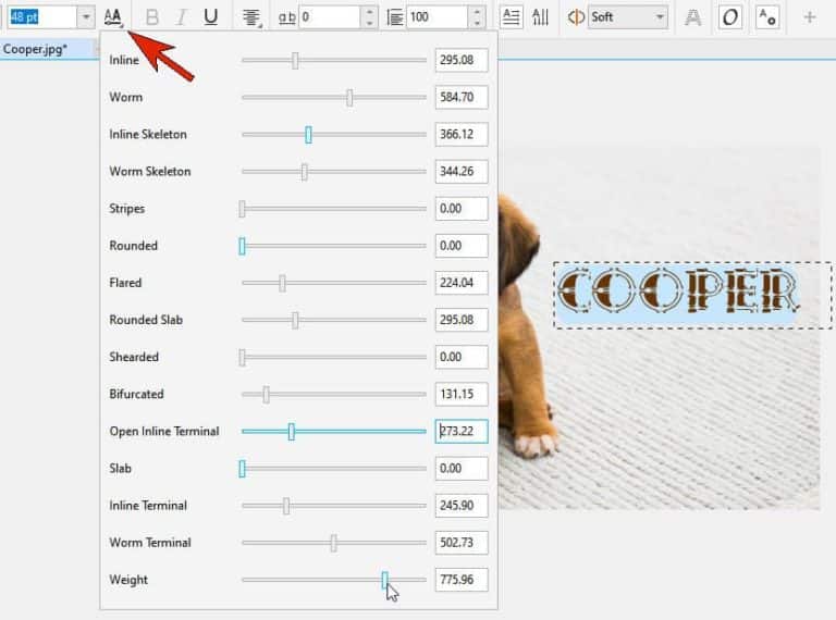 Using the Text Tool in PHOTO-PAINT - Corel Discovery Center