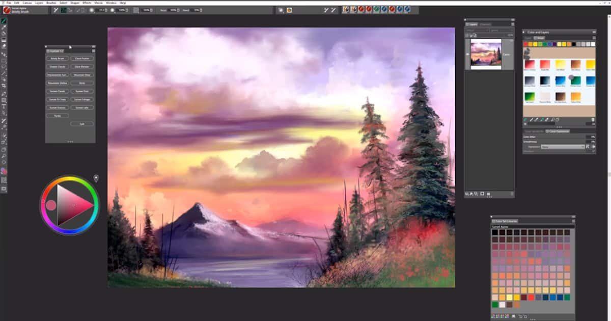 Painting Sunset Aglow - Corel Discovery Center
