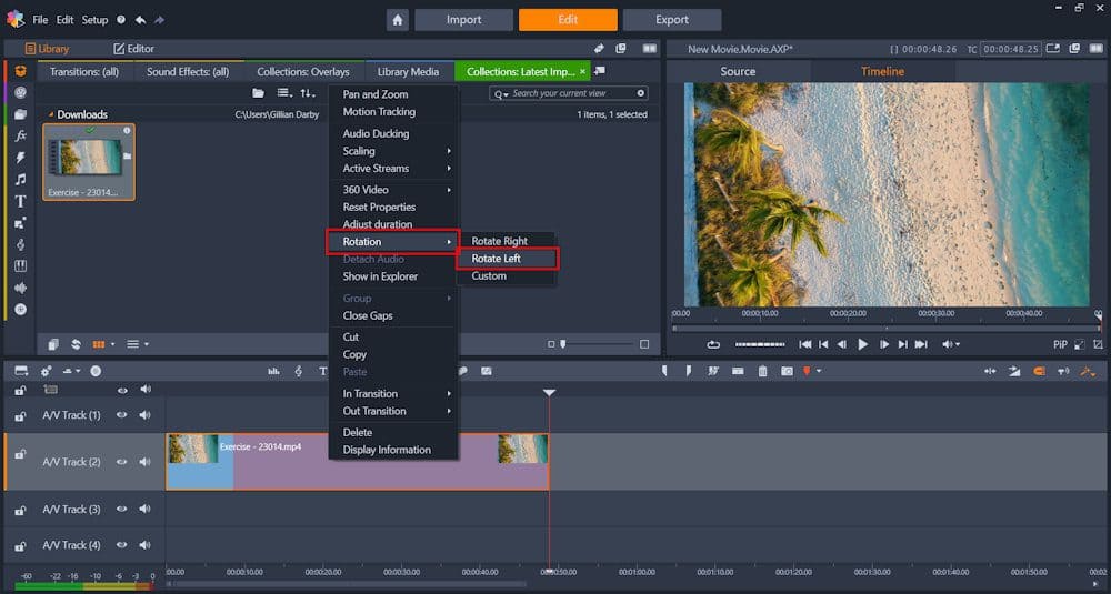 Rotating video clips in Pinnacle Studio - Corel Discovery Center