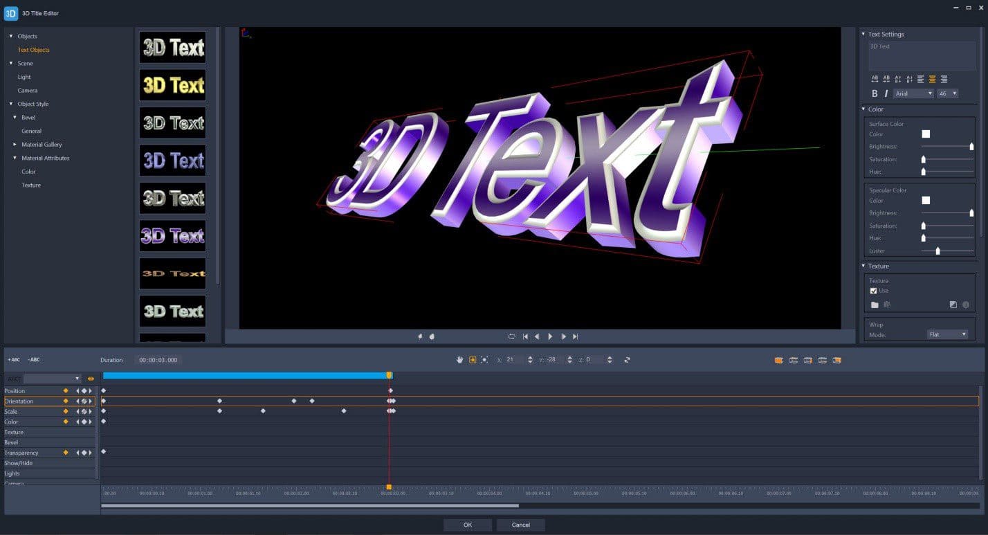 Create custom motion 3D titles - Corel Discovery Center