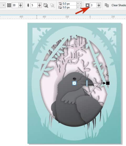 Adding depth with the Shadow tools - Corel Discovery Center