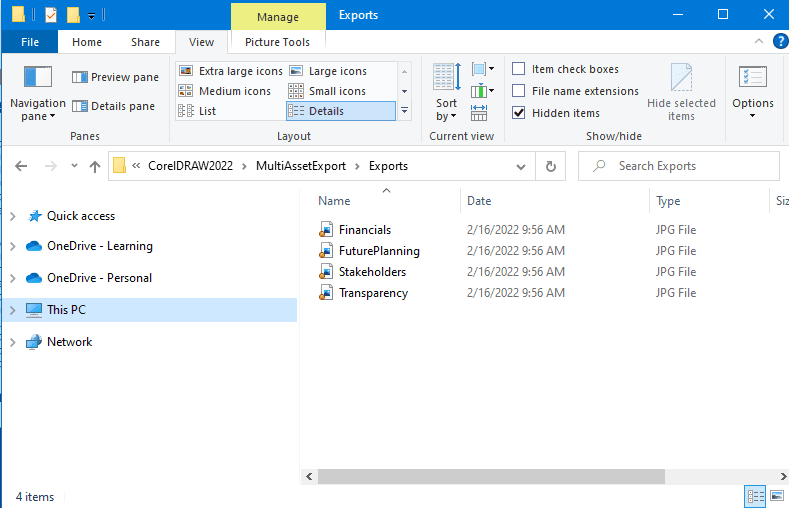 How to Export Multiple Assets at the Same Time - Corel Discovery Center