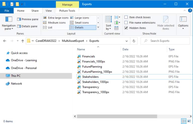 How to export multiple assets at the same time - Corel Discovery Center