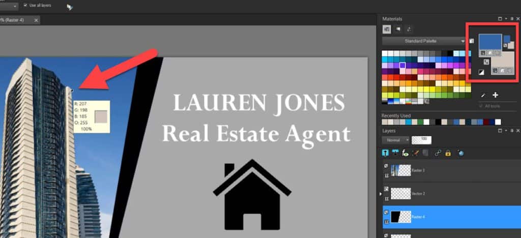 Sampling and selecting colors with the Dropper tool - Corel Discovery ...