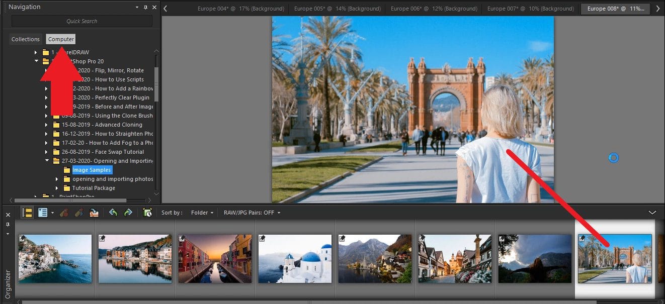 Opening and importing photos - Corel Discovery Center