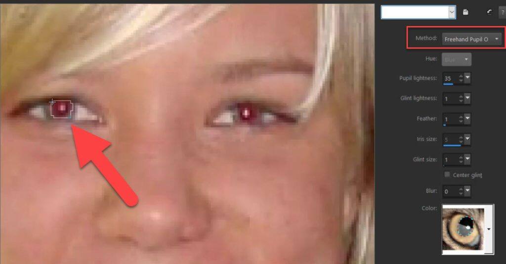 Removing the red-eye effect - Corel Discovery Center