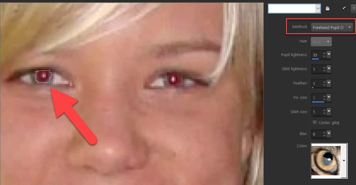Removing the red-eye effect - Corel Discovery Center