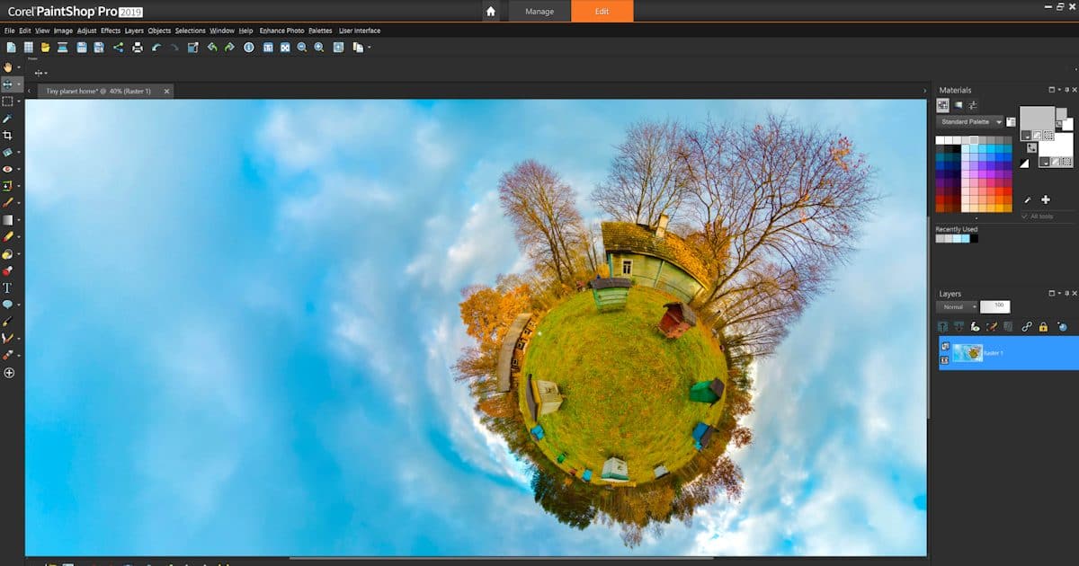 Create a tiny planet photo - Corel Discovery Center