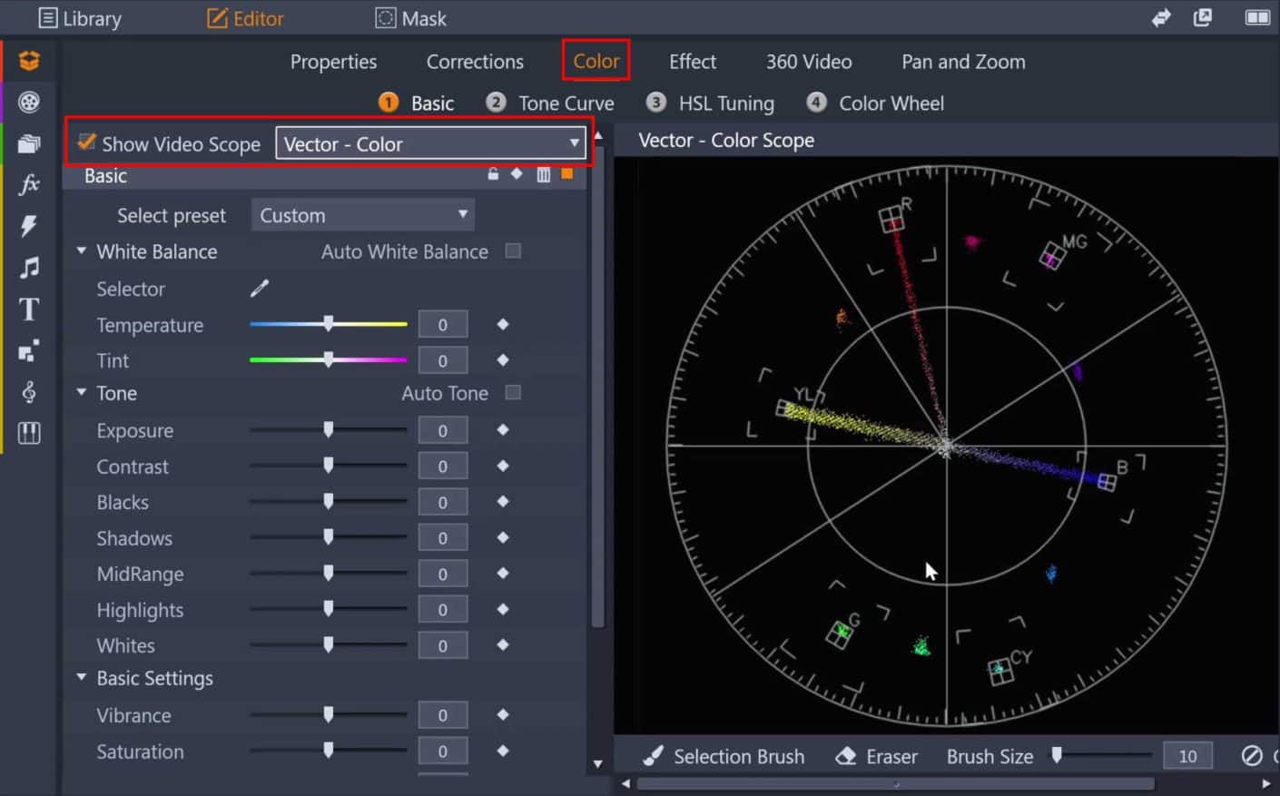 How to use the Selective Vectorscope - Corel Discovery Center