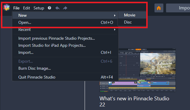 Setting up your project - Corel Discovery Center