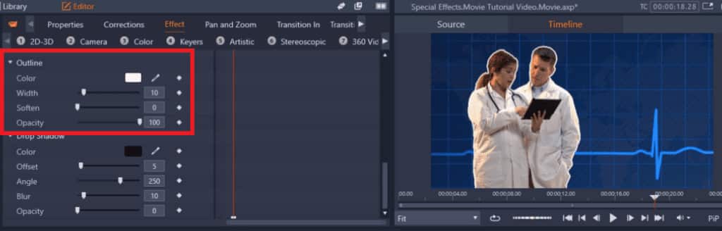 Adding outlines, glows and shadows to green screen footage - Corel ...