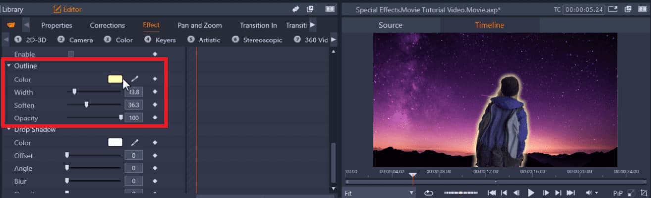 Adding outlines, glows and shadows to green screen footage - Corel ...