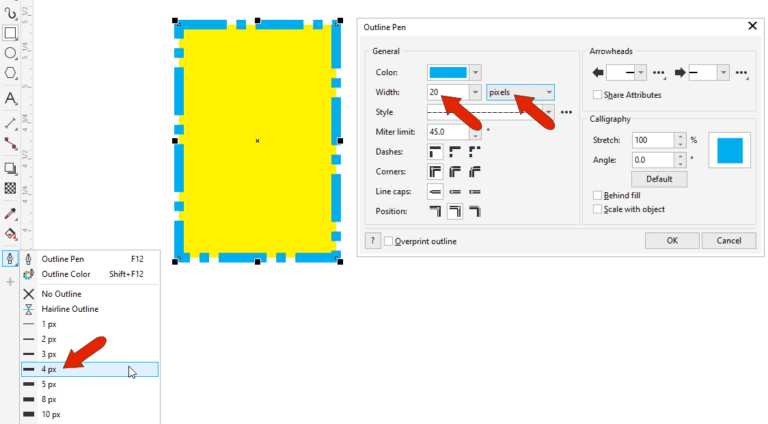 The Outline Pen tool in CorelDRAW - Corel Discovery Center