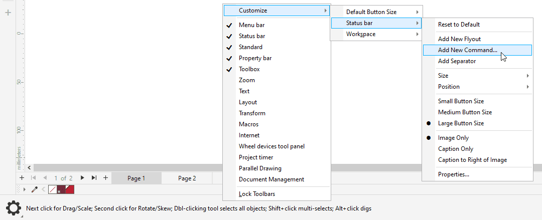 The Status bar in CorelDRAW - Corel Discovery Center