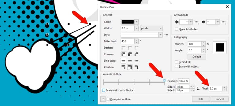 How to create variable-width outlines - Corel Discovery Center